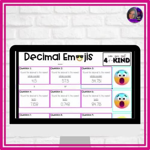 Rounding Decimals Self-Checking Game by Math With Middles | TPT