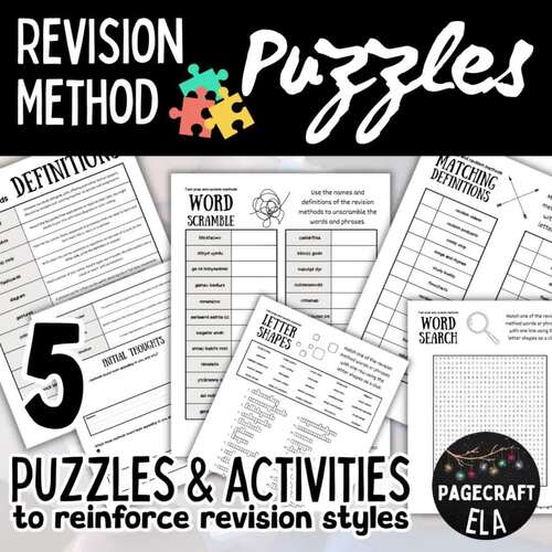 Revision and Test Prep Puzzles and Activities | Study Method Definitions