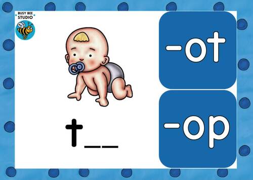 CVC Word Families short O Boom Cards by Busy Bee Studio | TPT