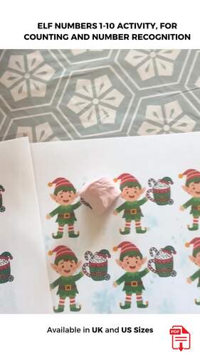 Elf Early Math Activity, Numbers 1–10, Counting, Number Recognition ...