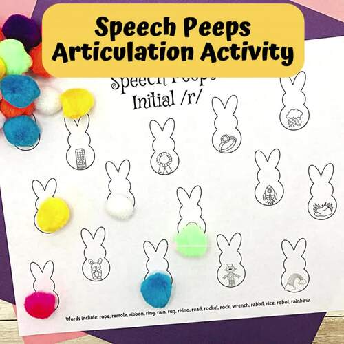 Speech Peeps Bunny Tails Printable Easter Articulation Activity Speech Therapy