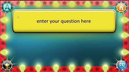 Review Game on PowerPoint with Customizable Text, Clickable Navigation ...