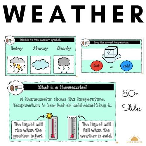 Kindergarten Science Lessons - Weather, Seasons and Temperature by Miss ...