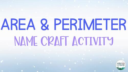 Area & Perimeter Worksheet Winter Art Project Math Activity 3rd Grade ...