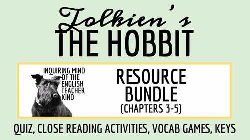 The Hobbit Chapters 3, 4, and 5 Quiz, Worksheets, and Vocabulary Games ...
