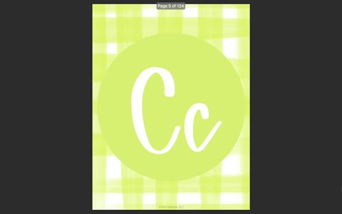 Gingham Gang A-Z Posters | Gingham Classroom Decor | Country | TPT