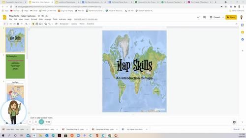 Basic Map Features - Interactive lesson Slides by kyndall thomas