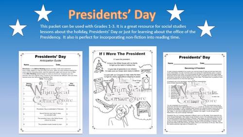 Presidents’ Day with Original Poetry, Worksheets and a Game-Board