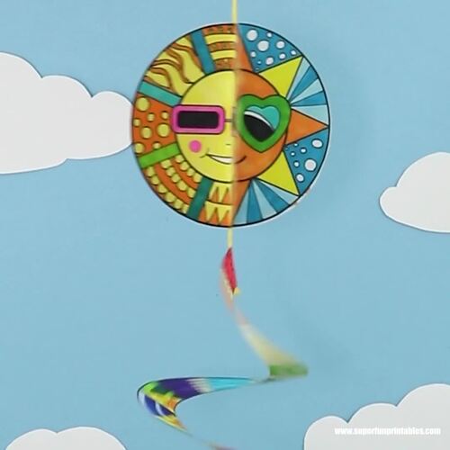 Sun Spinner Decoration by Super Fun Printables | TPT