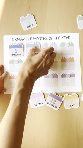 Months of the Year Montessori Activity Preschool Worksheets Kids ...