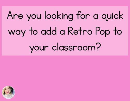 Retro Classroom Decor Printable Posters Bright | TPT