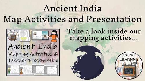 Ancient India Map Activities and Presentation by Creative Primary Literacy
