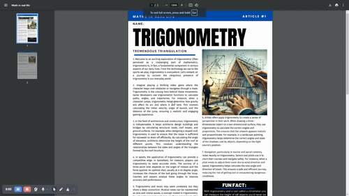 Geometry - Maths in Real Life | Article #5 | Literacy | Printable + Digital