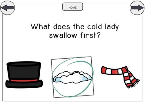 There Was A Cold Lady Who Swallowed Some Snow Book Companion Boom Cards