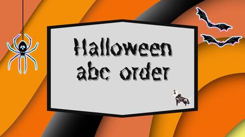 Halloween ABC Sorting Worksheet Reading Writing and Cut and Glue Vocabulary