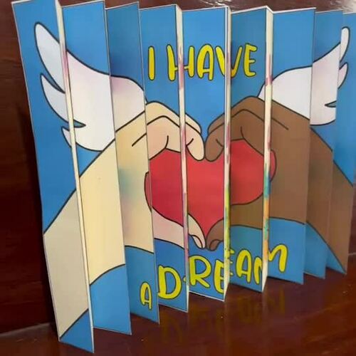 Martin Luther King Day Agamographs Craft Coloring Art Project | MLK Day ...