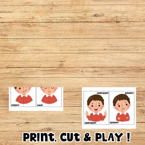 Emotion Matching Game, Facial Expression Matching Activity, Feeling ...