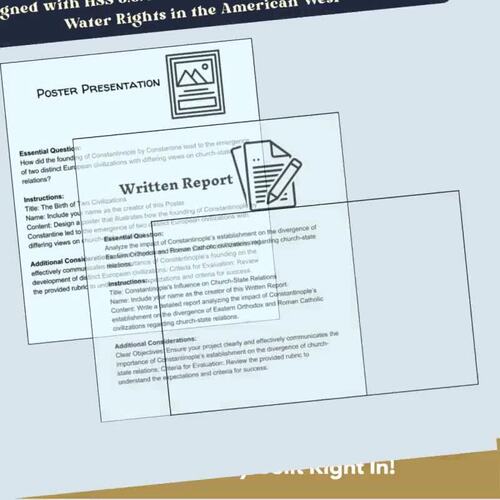 Water Rights & Environmental Challenges • PBL Choice Board — HSS 8.8.4