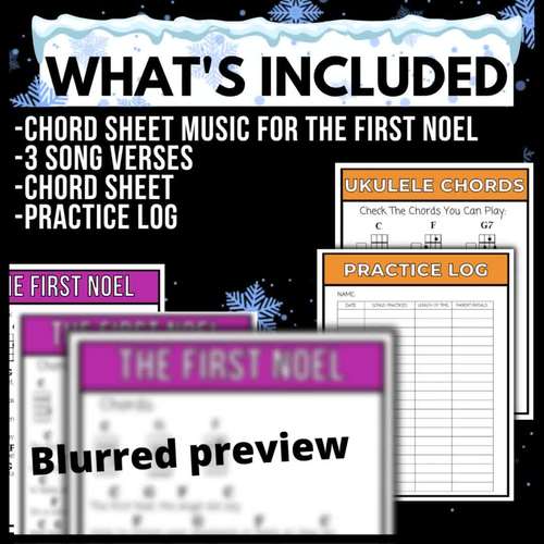 The First Noel Ukulele Lead Sheet → Print & Play Music | 3 Chord ...