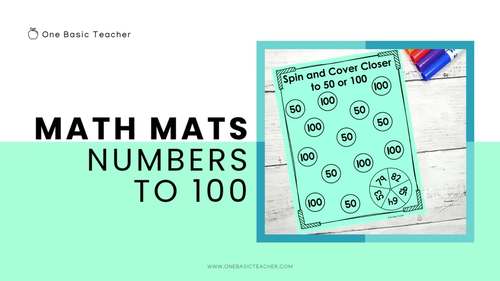 Math Mats Numbers to 100 by One Basic Teacher | TPT