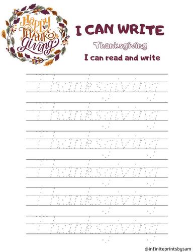 Thanksgiving Word Tracing Worksheet Bundle by Kid You Not | TPT