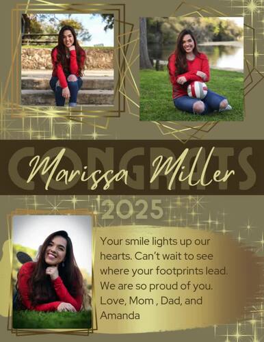 Senior Dedication Page Template, Editable Canva Yearbook Ad, Graduation ...