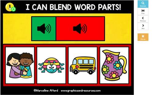 BOOM CARDS BLENDING CVC WORDS ONSET AND RIME SHORT U DIGITAL GAME ...