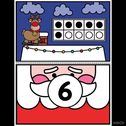 Santa Theme Number Matching Cards | Numbers 0–20 with Ten & Twenty Frames