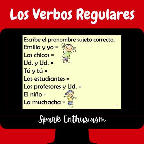 Spanish PowerPoint with AR, ER, & IR Regular Present Tense Verbs