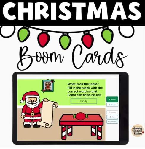 ELA Christmas Boom Cards - Fill In The Blank - | TPT