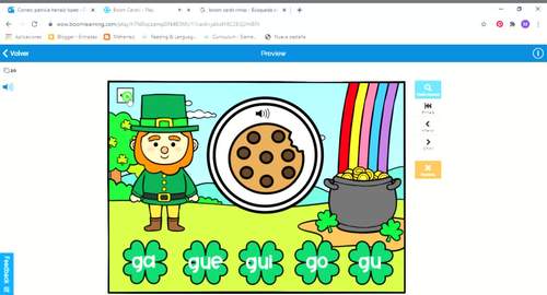 BOOM CARDS San Patricio:LEER SÍLABAS LETRA G St. Patrick's Day Distance ...