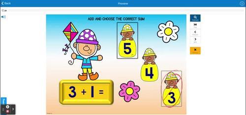 Spring garden Addition Sums to 5 Boom Cards - Gnomes by Hajar Tots