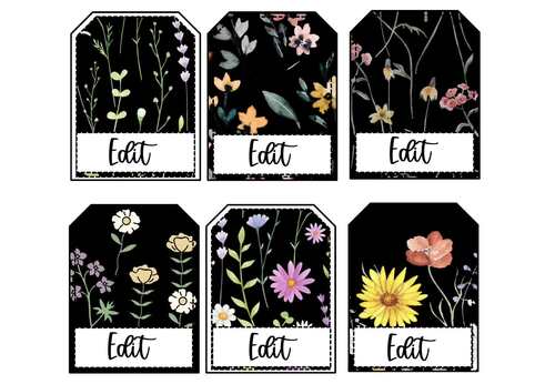 BOHO Floral Bus Dismissal Student Name Tags | Editable by Kinderland ...