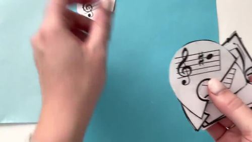 Piano Accidentals Sharps and Flats Heart Matching Game for Music Centers