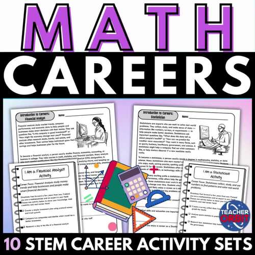 Career Exploration | Math Careers Mathematics STEM Activity Project ...