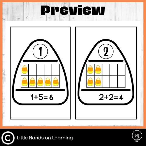 Candy Corn Addition Math Center by Little Hands on Learning | TpT
