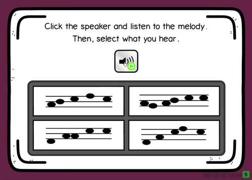 Melodic Ear Training Level 5B- Interactive Music Theory Boom Cards