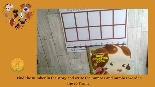 Dog Busy Box 10 Frame and Number Line by Savorthemomlife | TPT