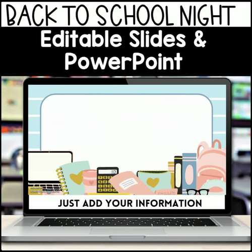 Google Slides and Powerpoint Template School Supply Theme | Digital ...