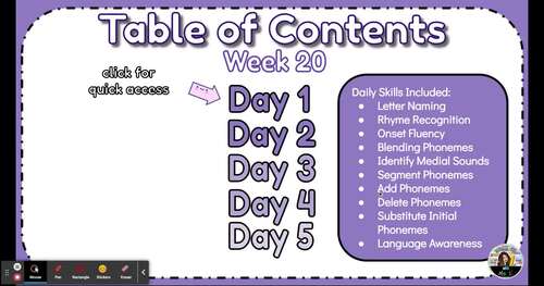 Phonological Awareness Heggerty Inspired Weeks 17-20 Pre-k Purple Book