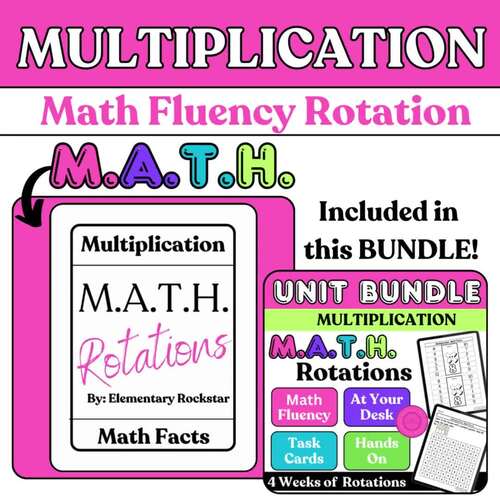 Upper Elementary M.A.T.H. Rotations – Math Fact Practice Multiplication