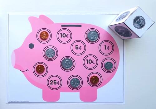 Kindergarten & 1st Grade Math Centers – Money & Coins: Count, Sort & Buy