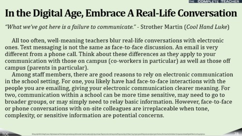 COMPLETE TEACHER Lesson 78 - In the Digital Age Embrace A Real-Life ...