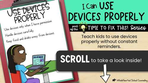 Tech Use & Digital Citizenship SEL Lesson – Device Rules Short Story