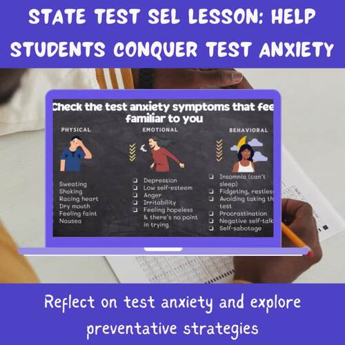 State Test Prep || Digital SEL Test Anxiety Lesson for Middle & High School