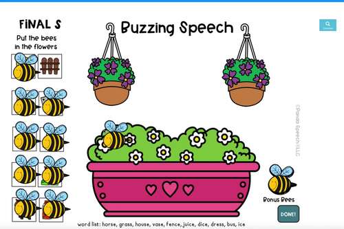 Buzzing Speech Articulation BOOM Cards: Later Sounds (Distance Learning)