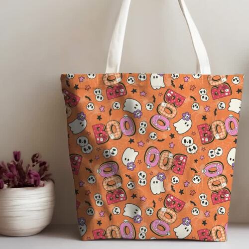 Halloween Boo Seamless Digital Paper Pattern Cute Ghosts Bats Skulls ...