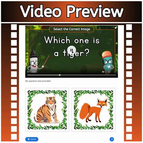 Correct Image: Wild Animals Digital Resources Vocabulary Building