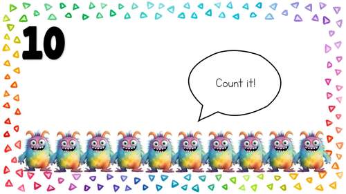 Math Monsters Digital Number Talks | All About Number 10 | TPT