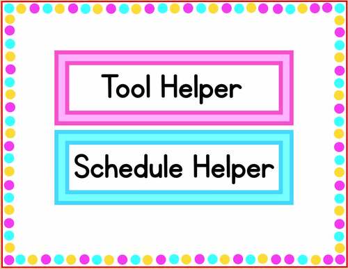 Printable Bright Classroom Jobs Labels, Editable Classroom Jobs, Name ...